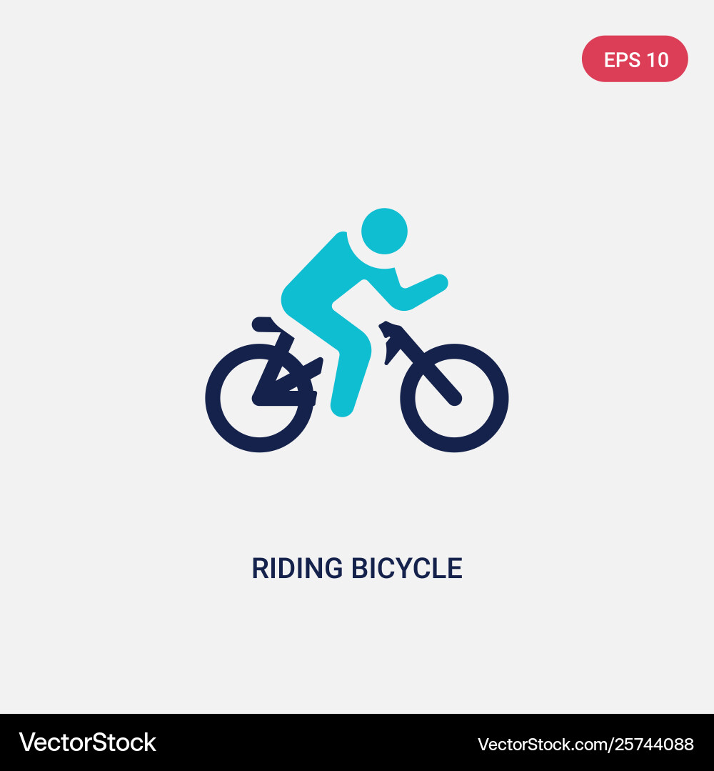 Two color riding bicycle icon from gym Royalty Free Vector