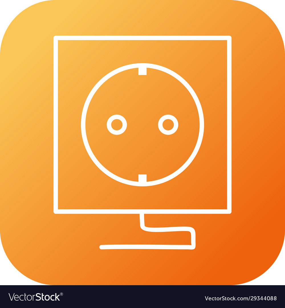 Unique socket line icon Royalty Free Vector Image