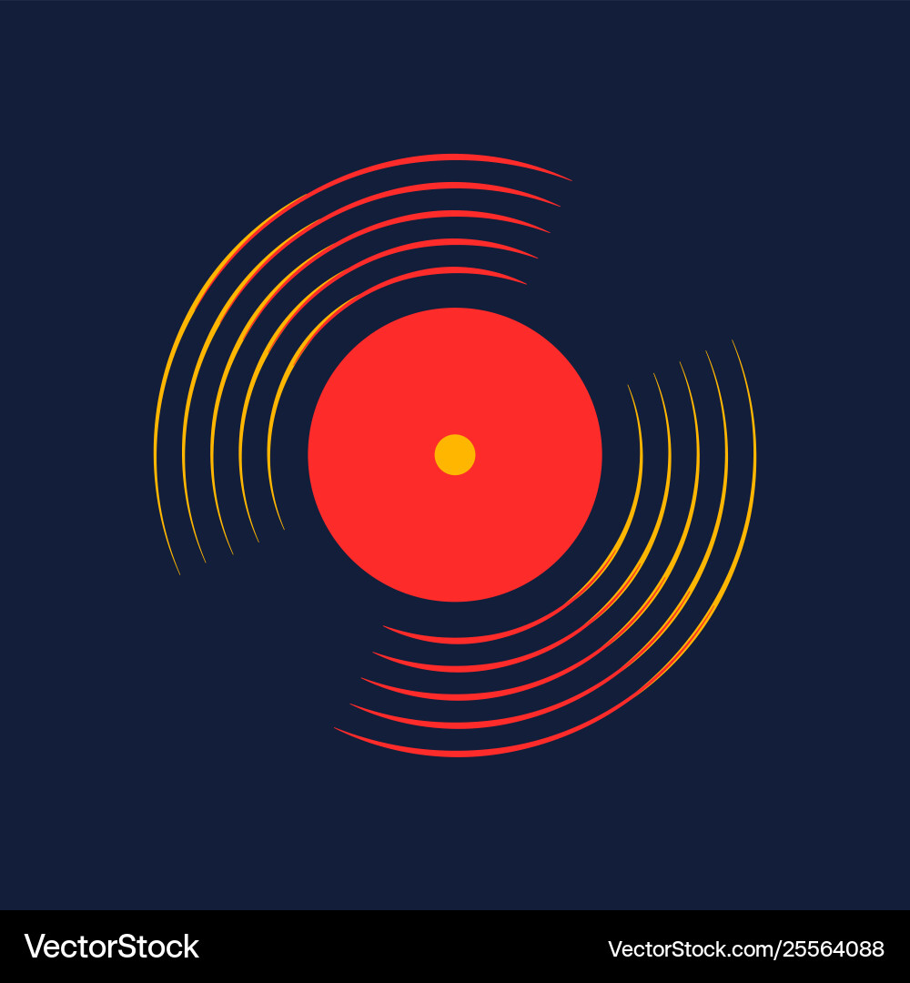 Vinyl record music with word Royalty Free Vector Image
