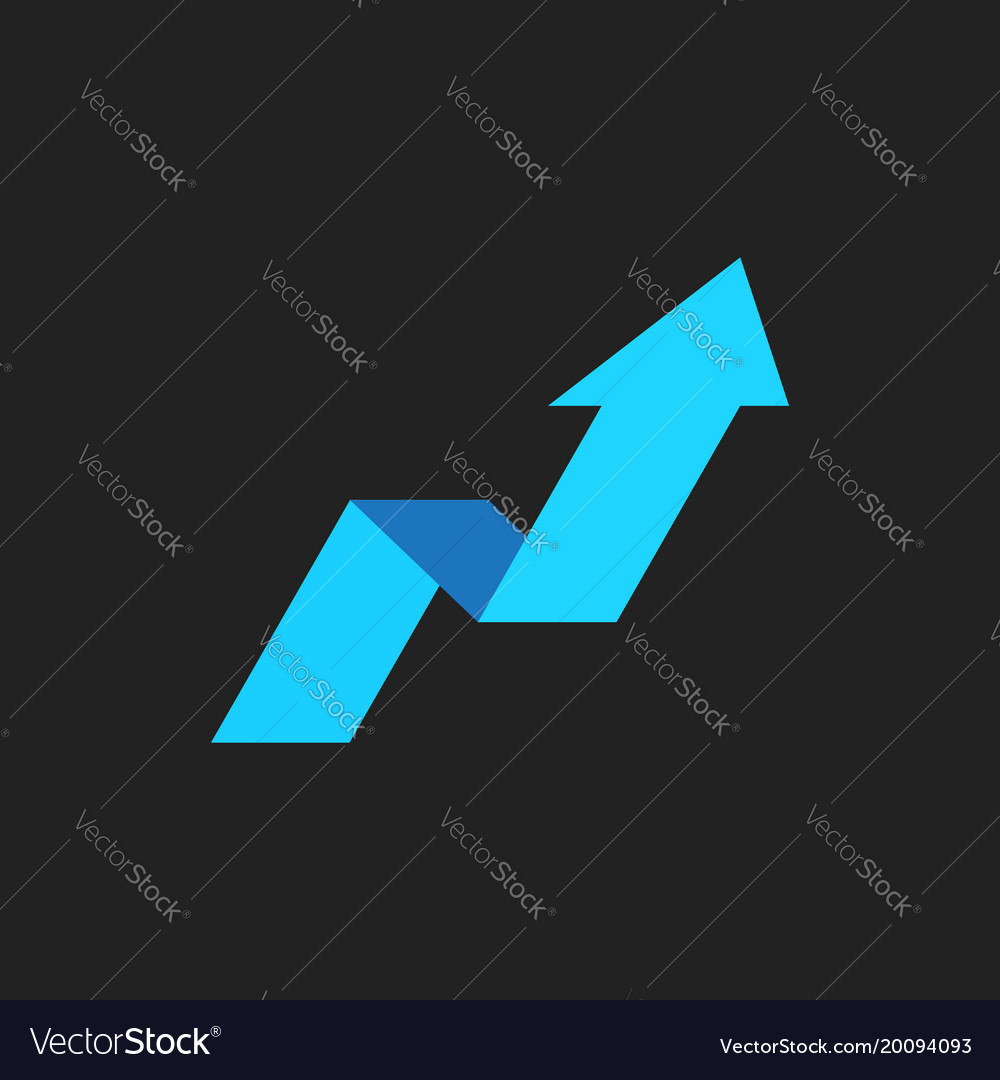Arrow growing graph icon progress grow sign Vector Image