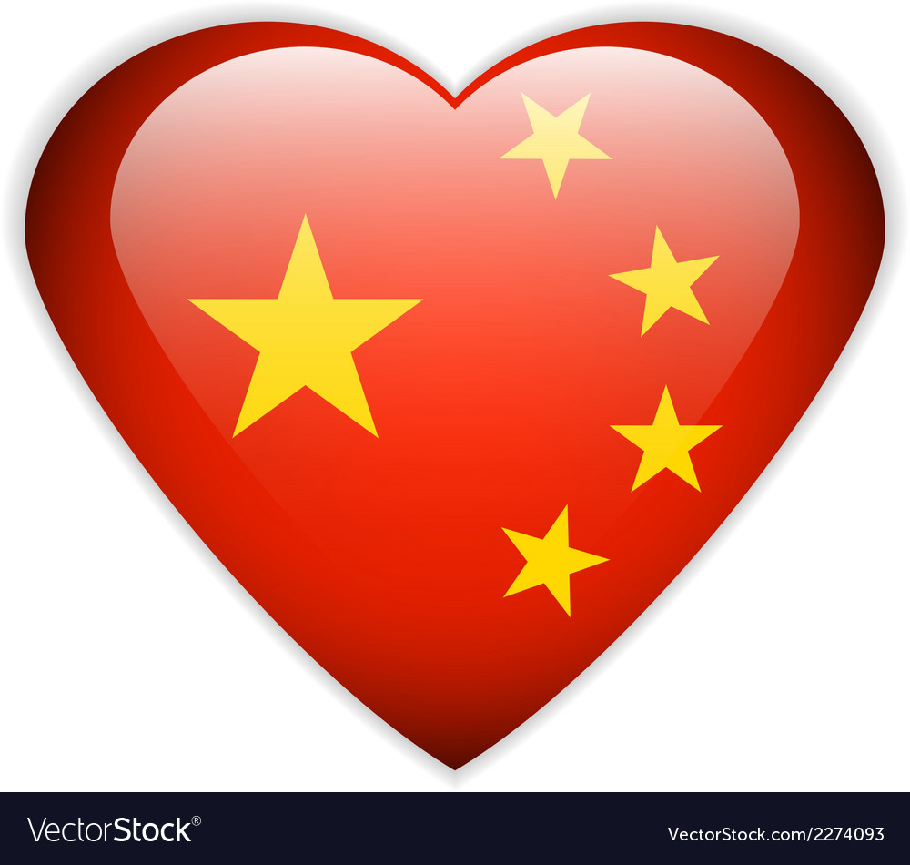 China flag button Royalty Free Vector Image - VectorStock