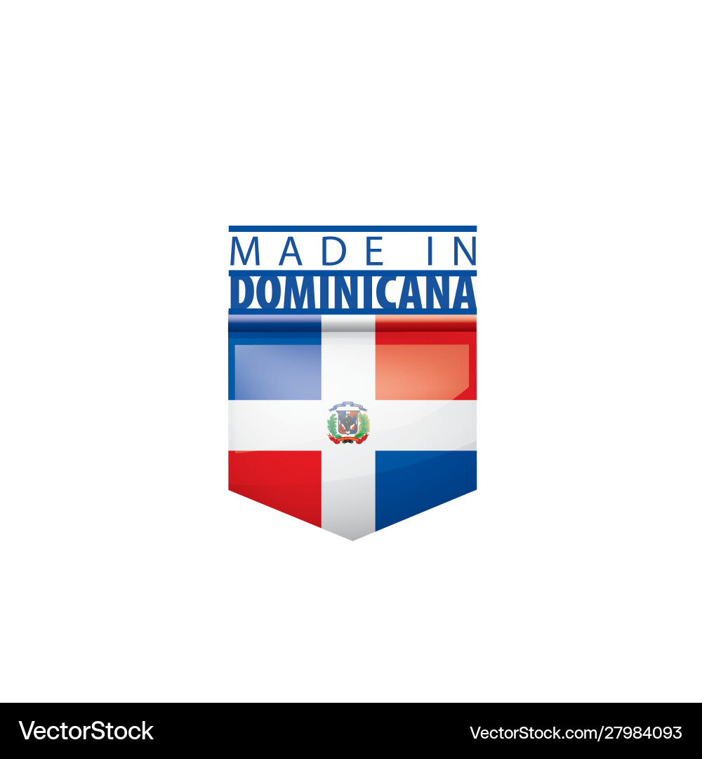 Dominicana flag on a white Royalty Free Vector Image