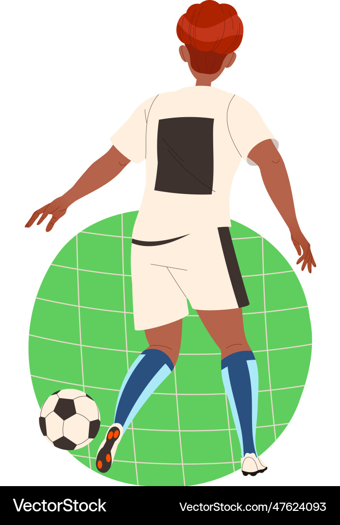 Man football player in uniform standing between Vector Image