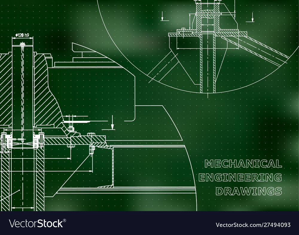 Mechanical engineering technical green Royalty Free Vector