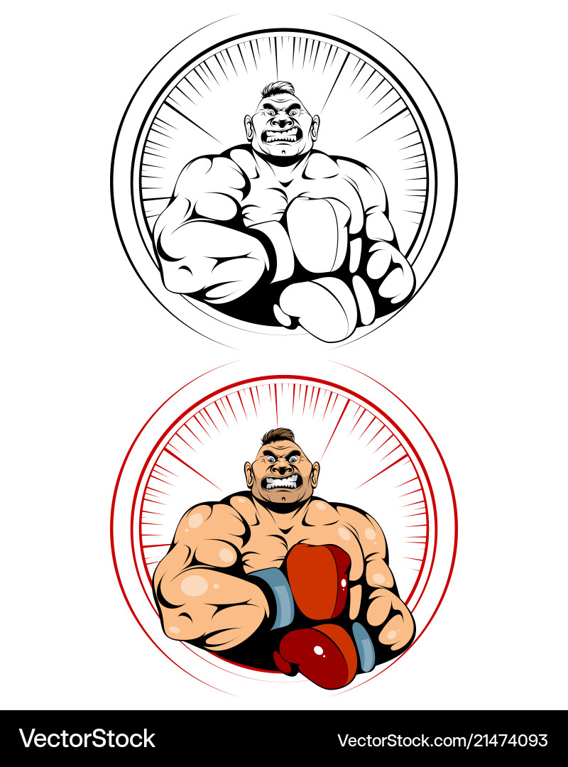 Portrait of a boxer Royalty Free Vector Image - VectorStock