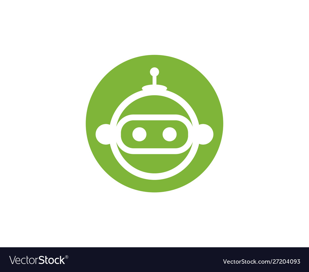 Robot Logo Template Icon Royalty Free Vector Image
