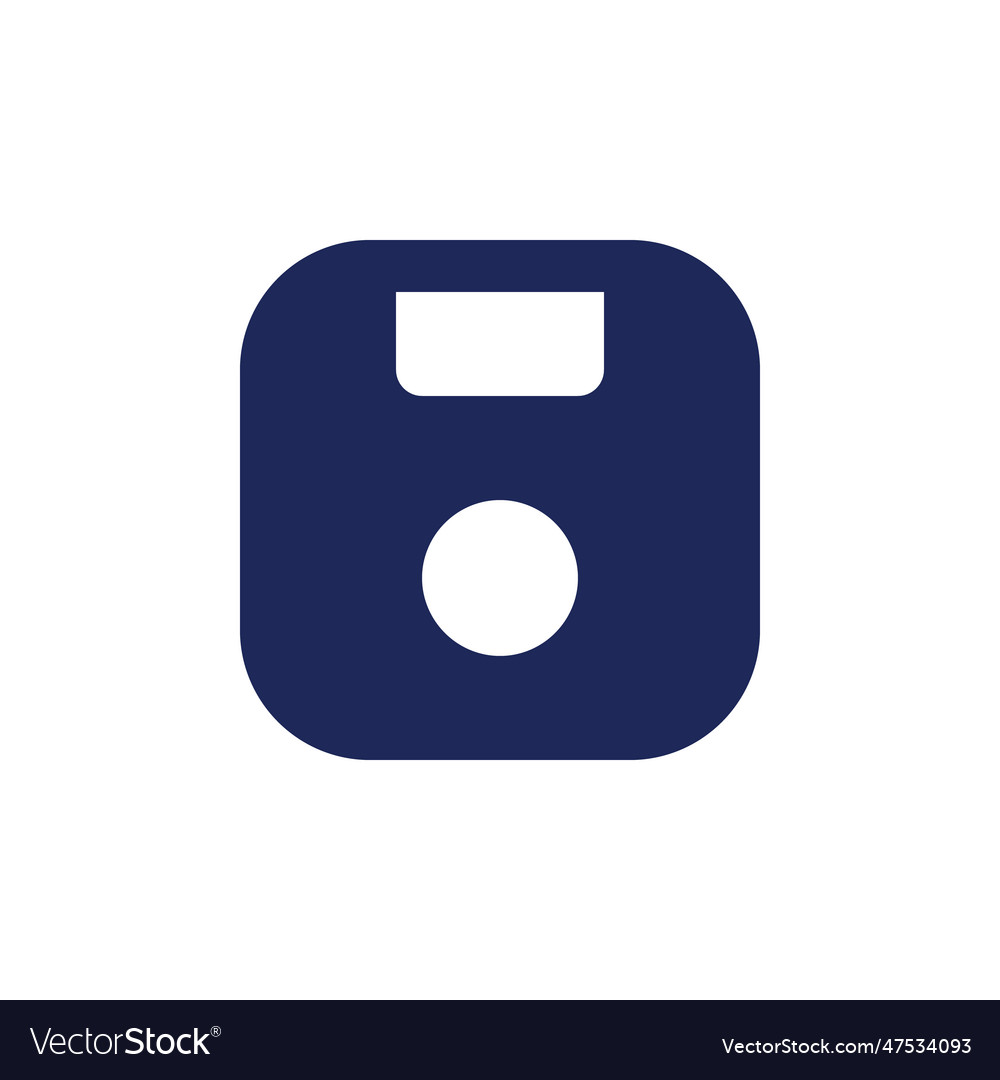 Save black pixel perfect solid ui icon Royalty Free Vector