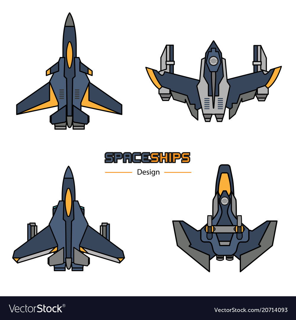 Spaceships Royalty Free Vector Image - VectorStock