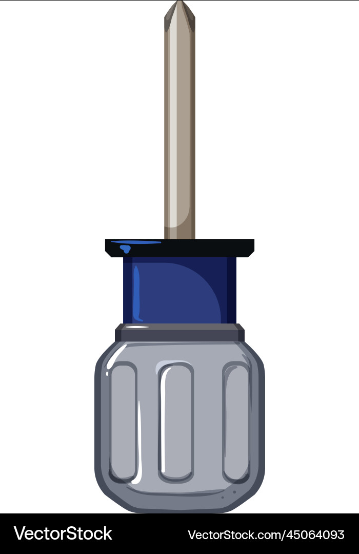 Steel screwdriver tool cartoon Royalty Free Vector Image