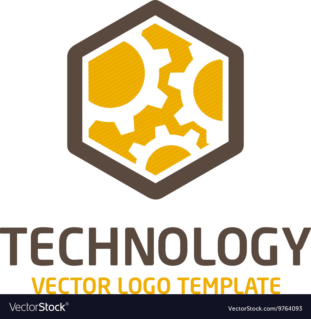 Technical template logo Royalty Free Vector Image