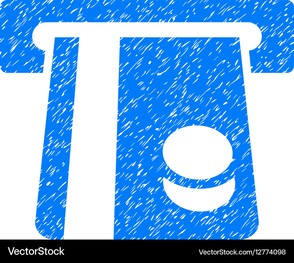 Bank card terminal grainy texture icon Royalty Free Vector