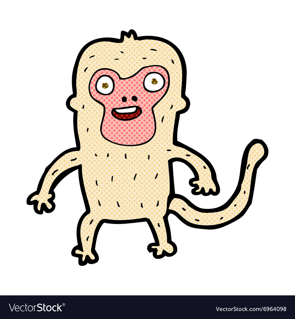 Comic cartoon monkey Royalty Free Vector Image
