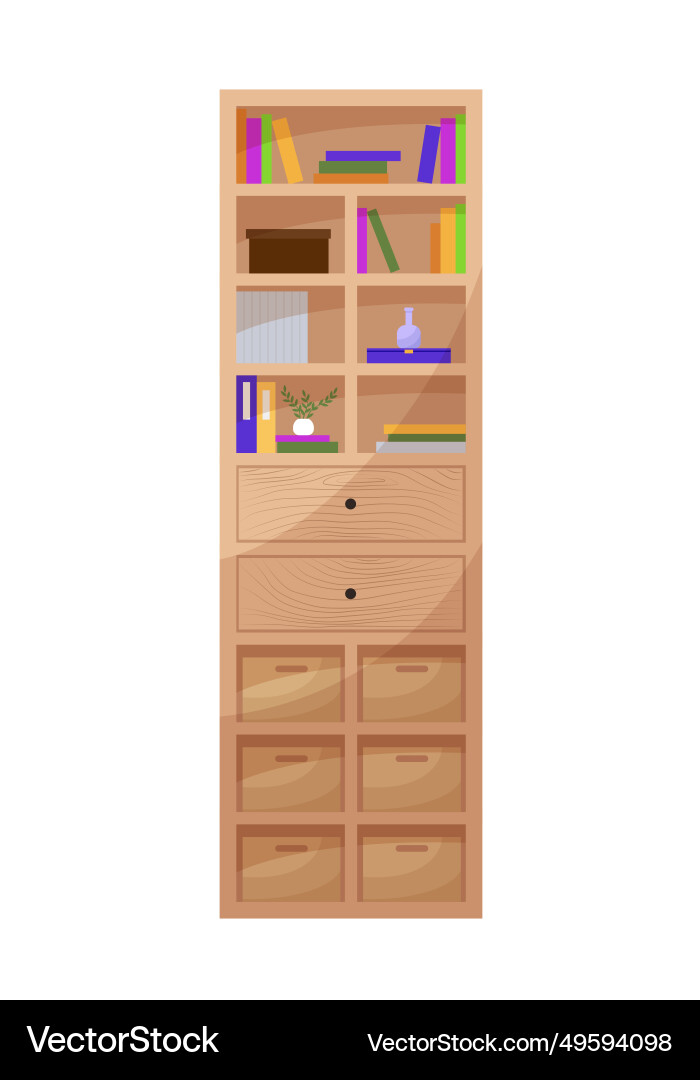 Cupboard furniture interior Royalty Free Vector Image