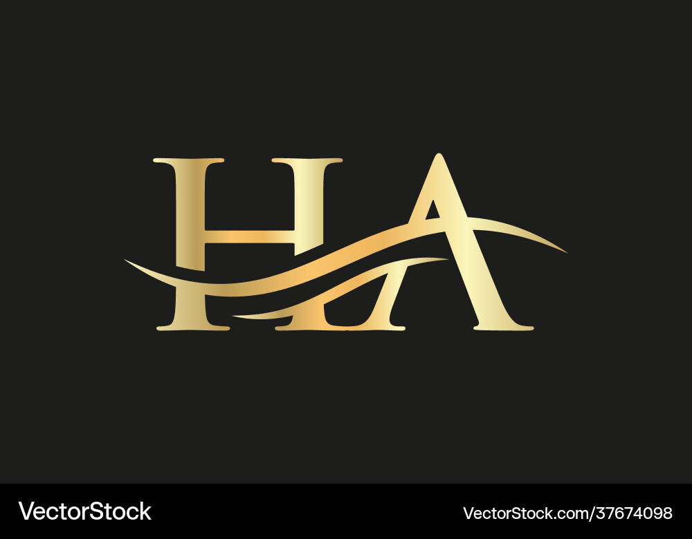 Ha logo design premium letter logo design Vector Image