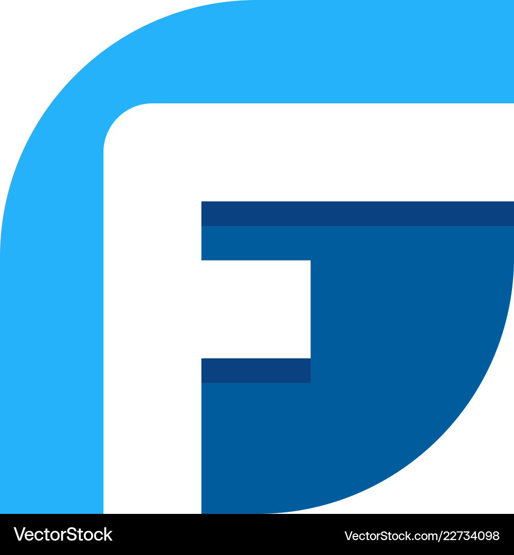 Letter f logo icon design Royalty Free Vector Image