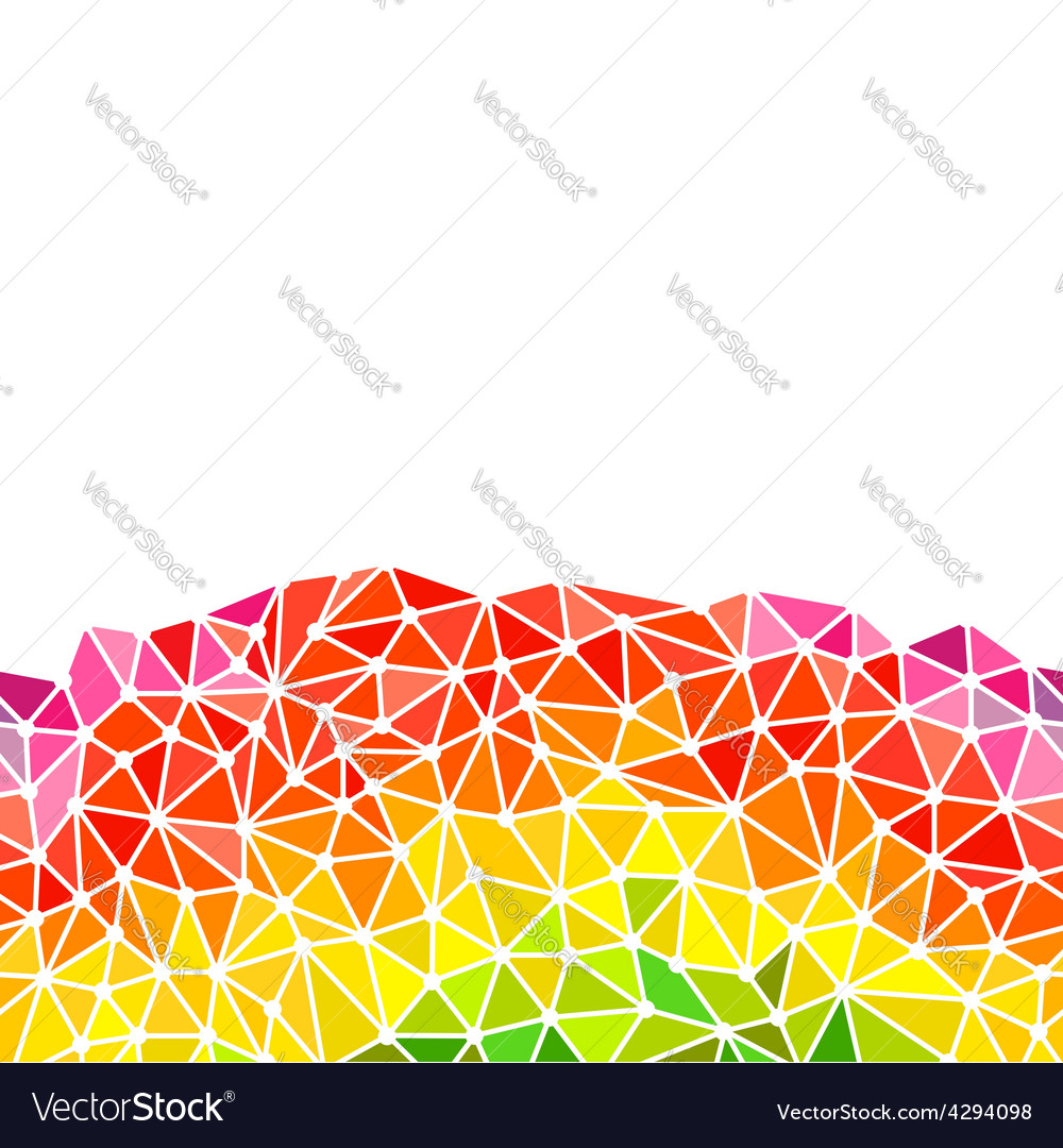 Low poly triangles bottom border Royalty Free Vector Image