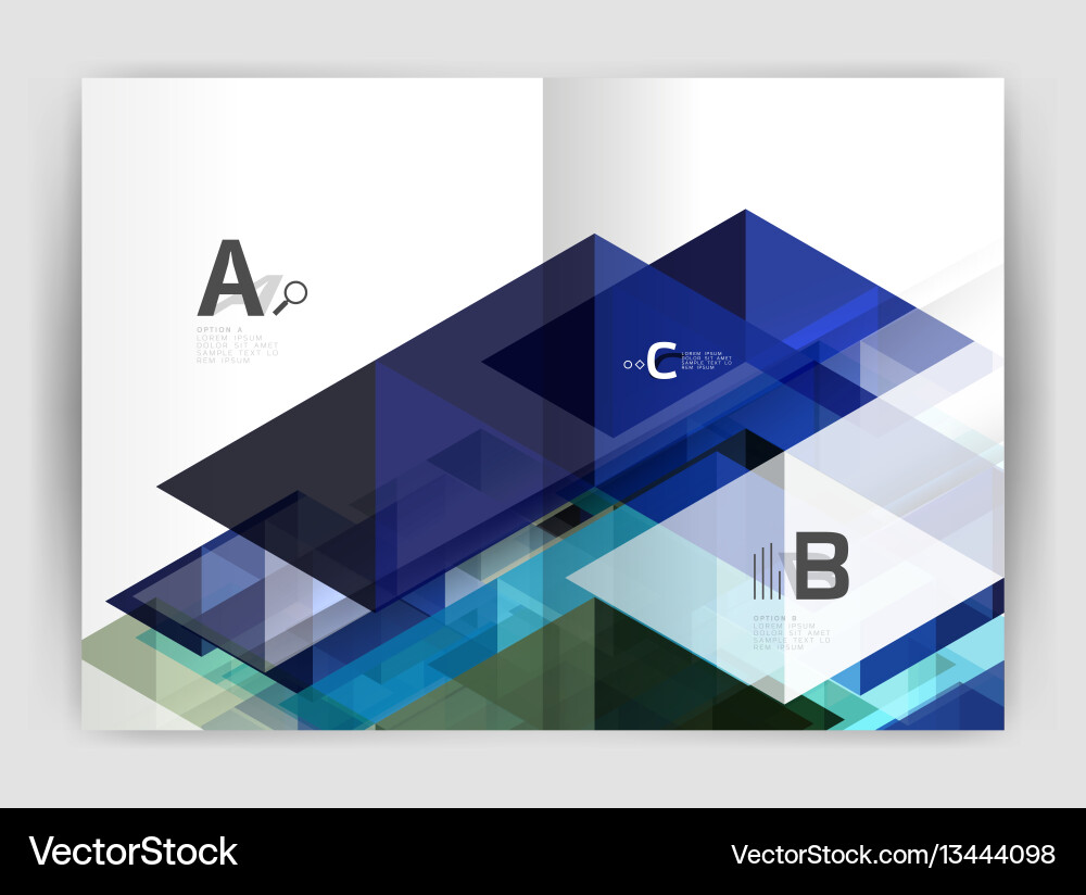 Modern geometric annual report cover Royalty Free Vector