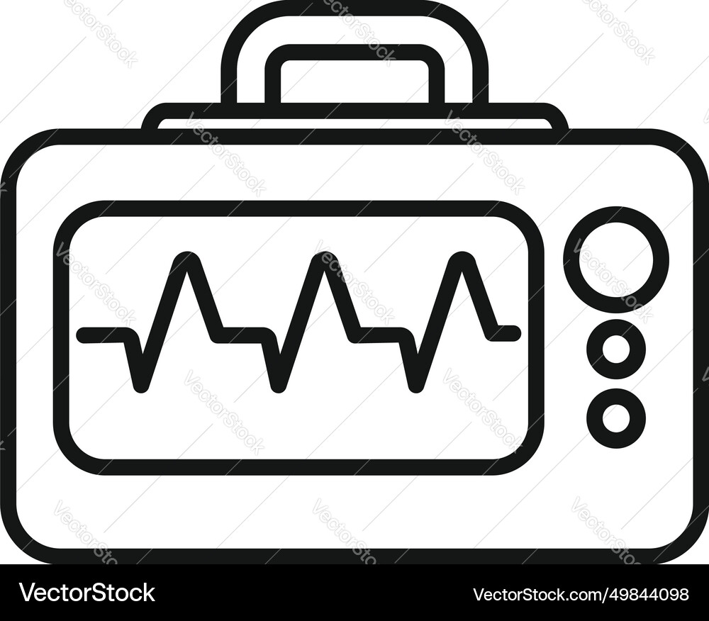 Monitor event heart icon outline impact Royalty Free Vector