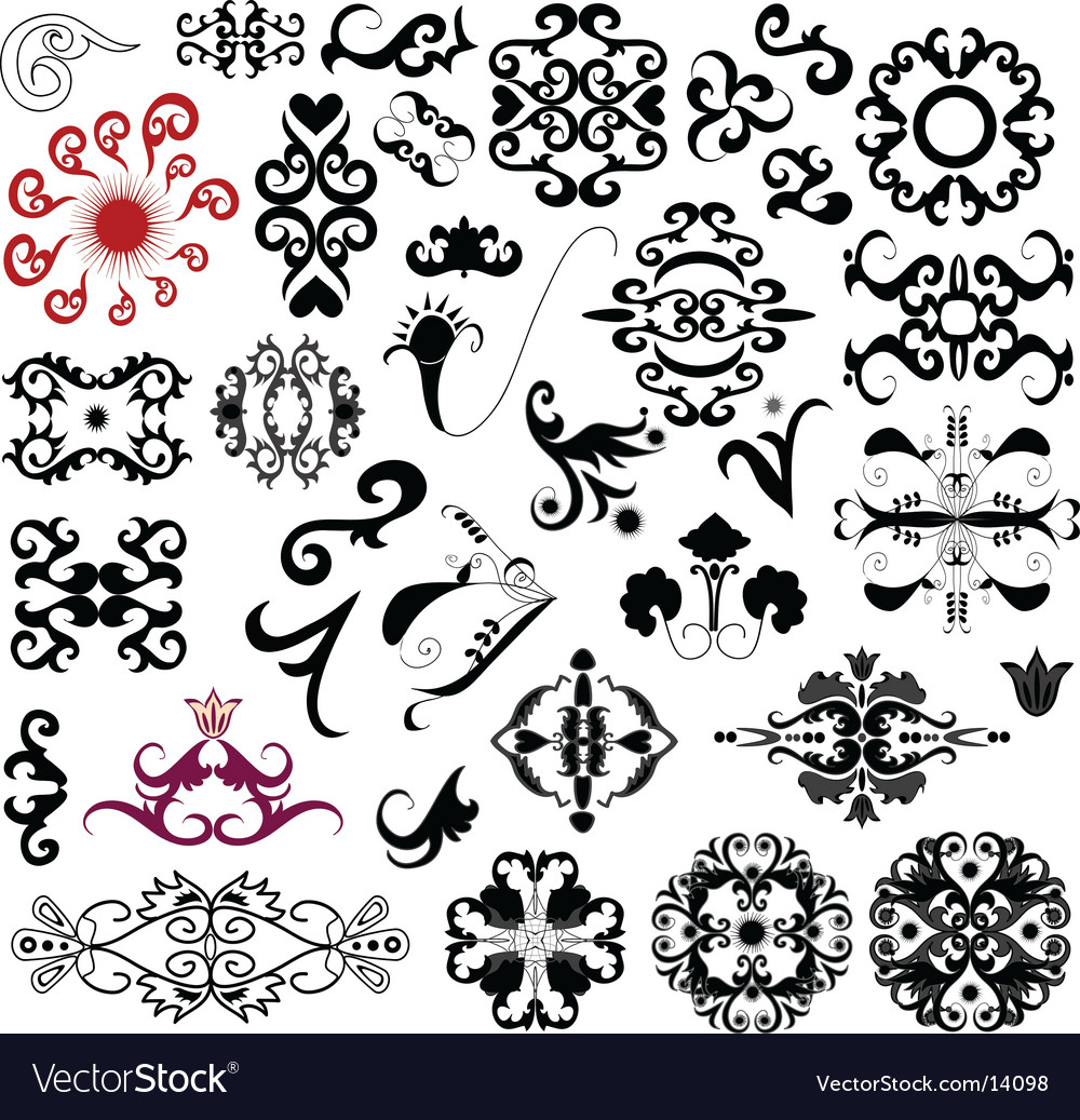 Ornament elements Royalty Free Vector Image - VectorStock