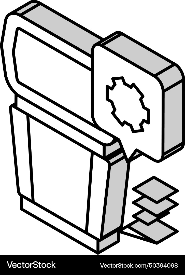 Photo camera flash repair isometric icon Vector Image