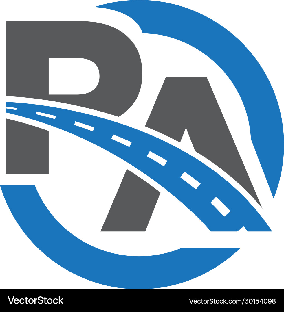 R a road logo designs icons Royalty Free Vector Image