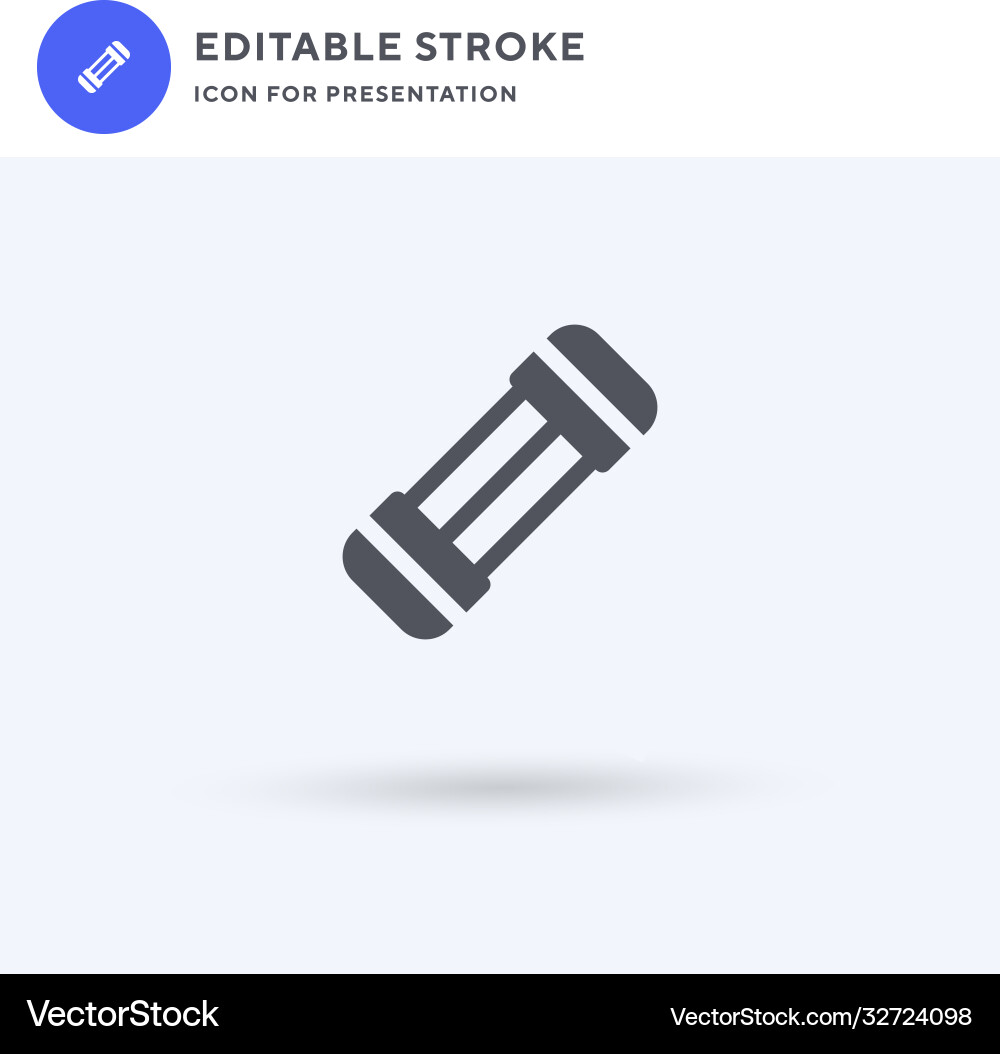Resistance band icon filled flat sign Royalty Free Vector