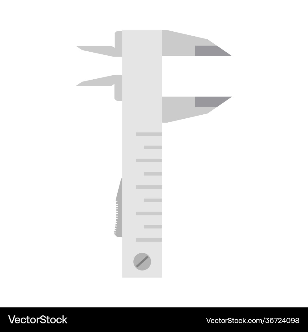 Vernier caliper engineering tool equipment icon Vector Image