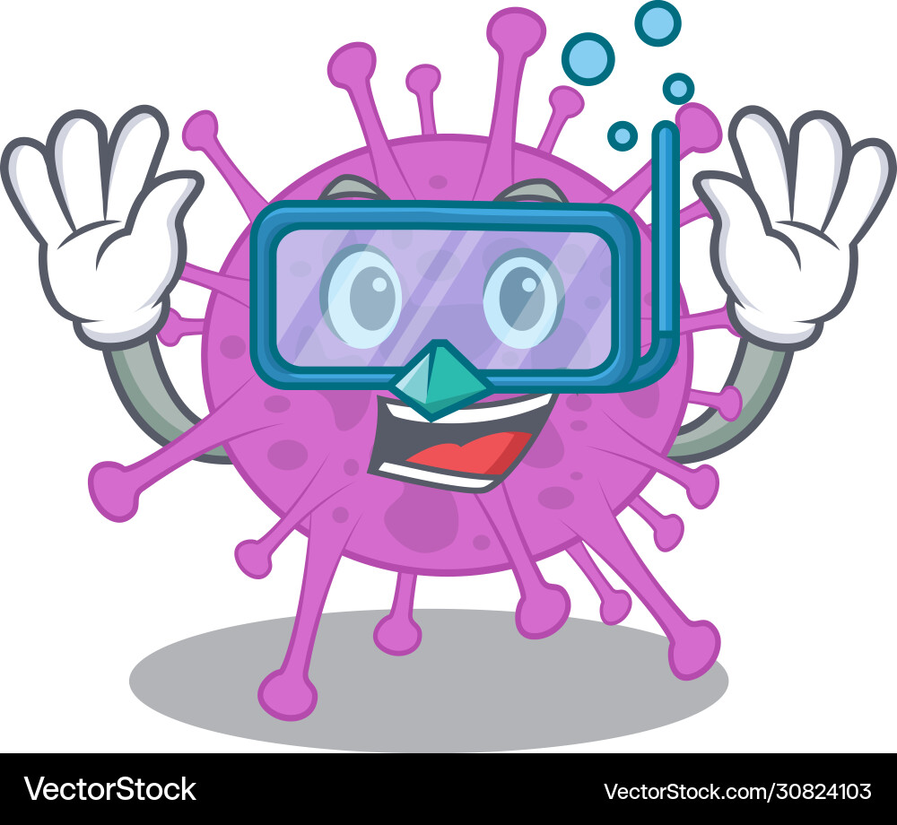 Avian coronavirus mascot design concept wearing Vector Image