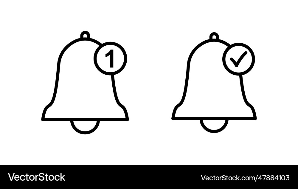 Bell icon in trendy flat style isolated Royalty Free Vector