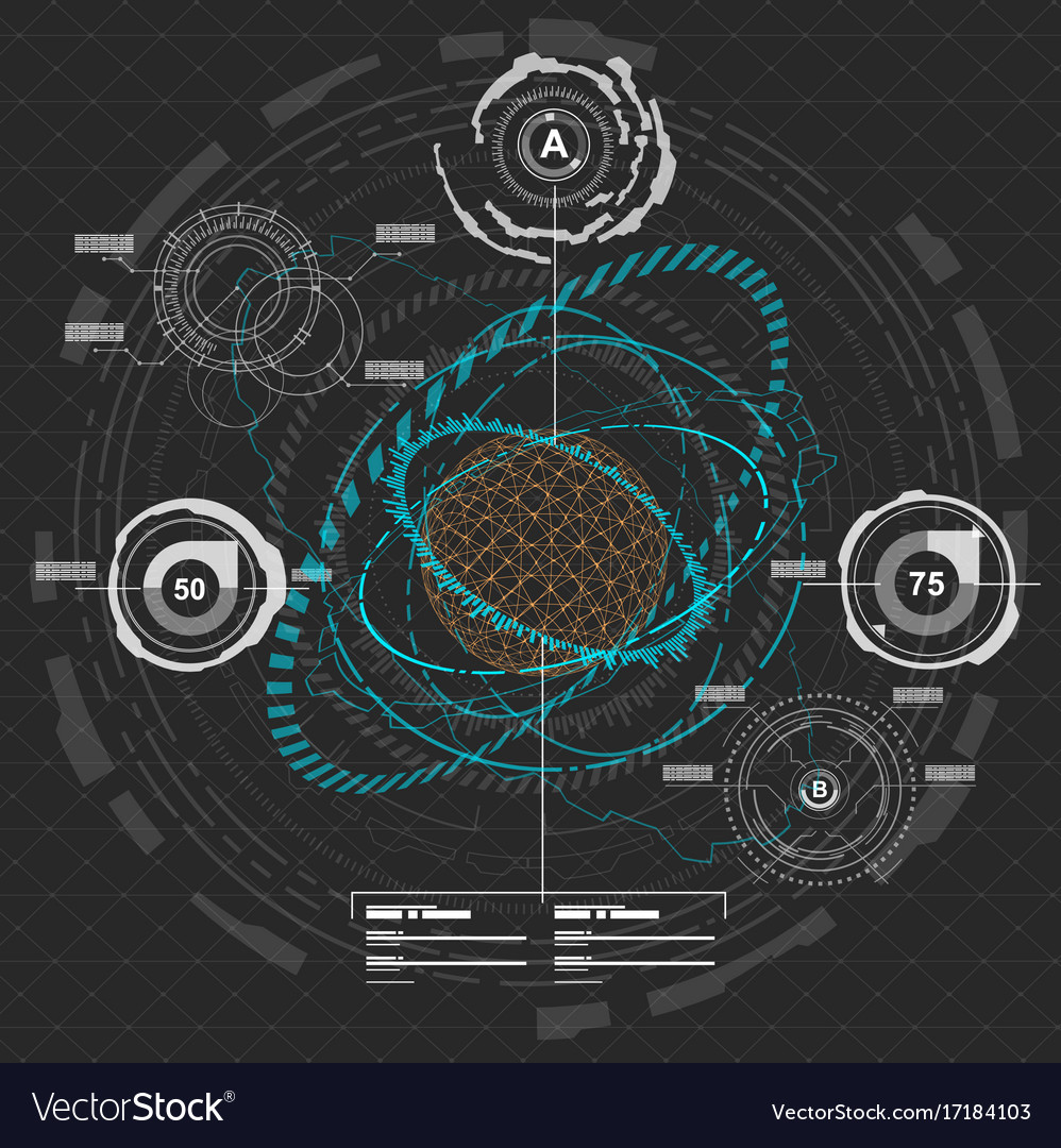 Infographic elements head-up display elements Vector Image