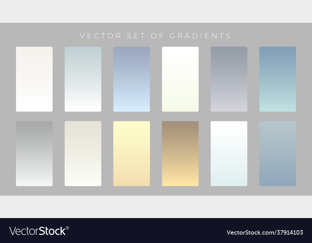 Set subtle gradients design Royalty Free Vector Image