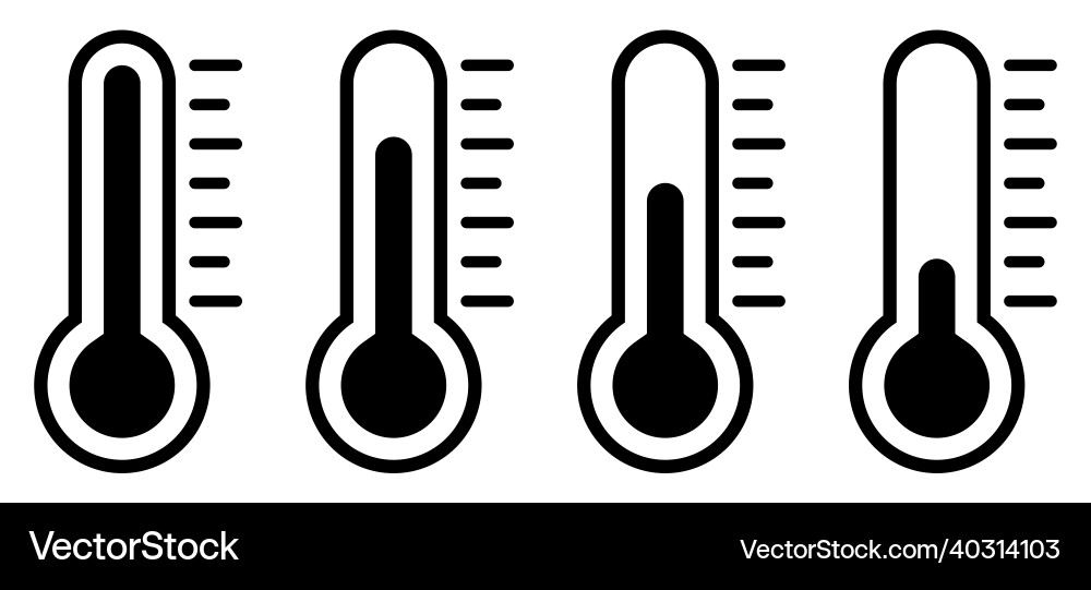Temperature icon set Royalty Free Vector Image
