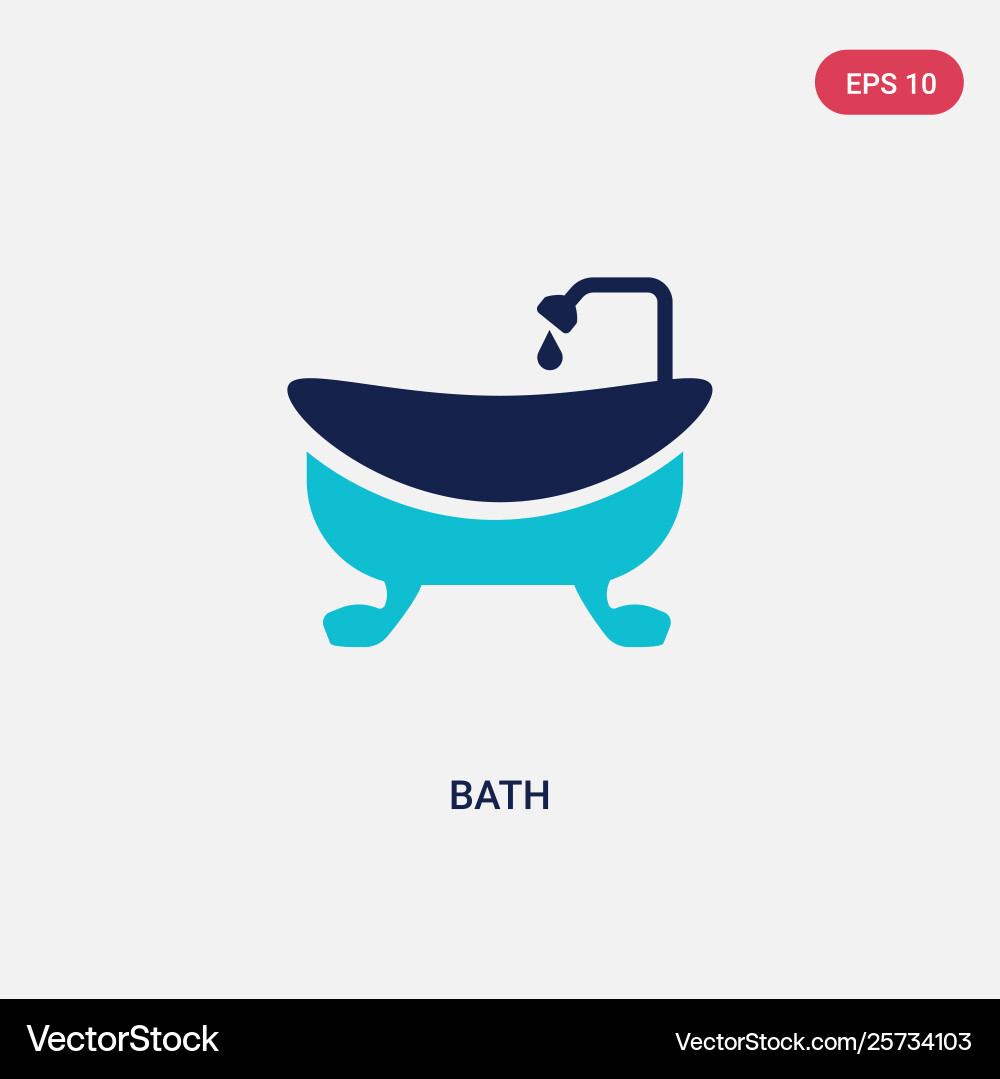 Two color bath icon from beauty concept isolated Vector Image