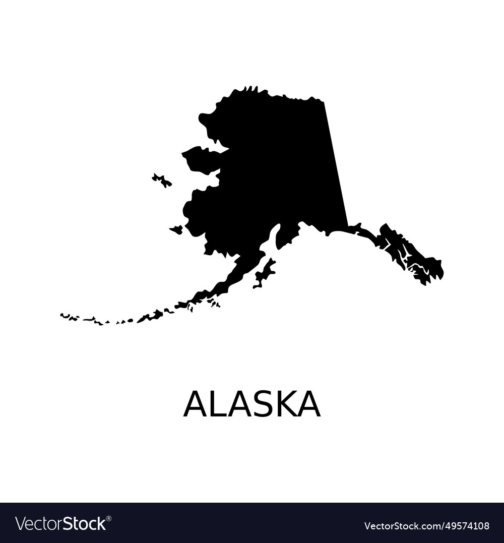Alaska map design Royalty Free Vector Image - VectorStock