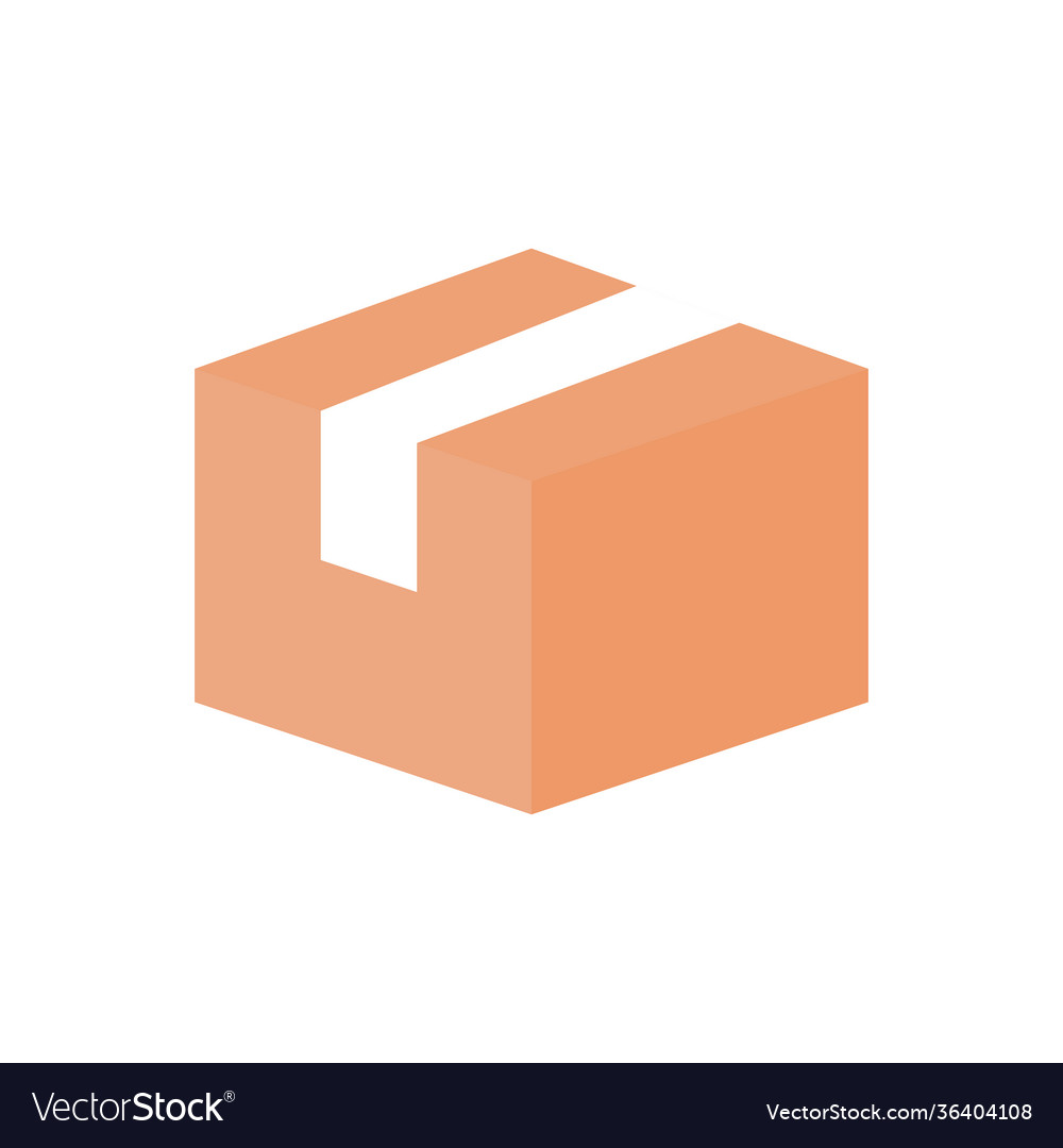 Box on a white background Royalty Free Vector Image