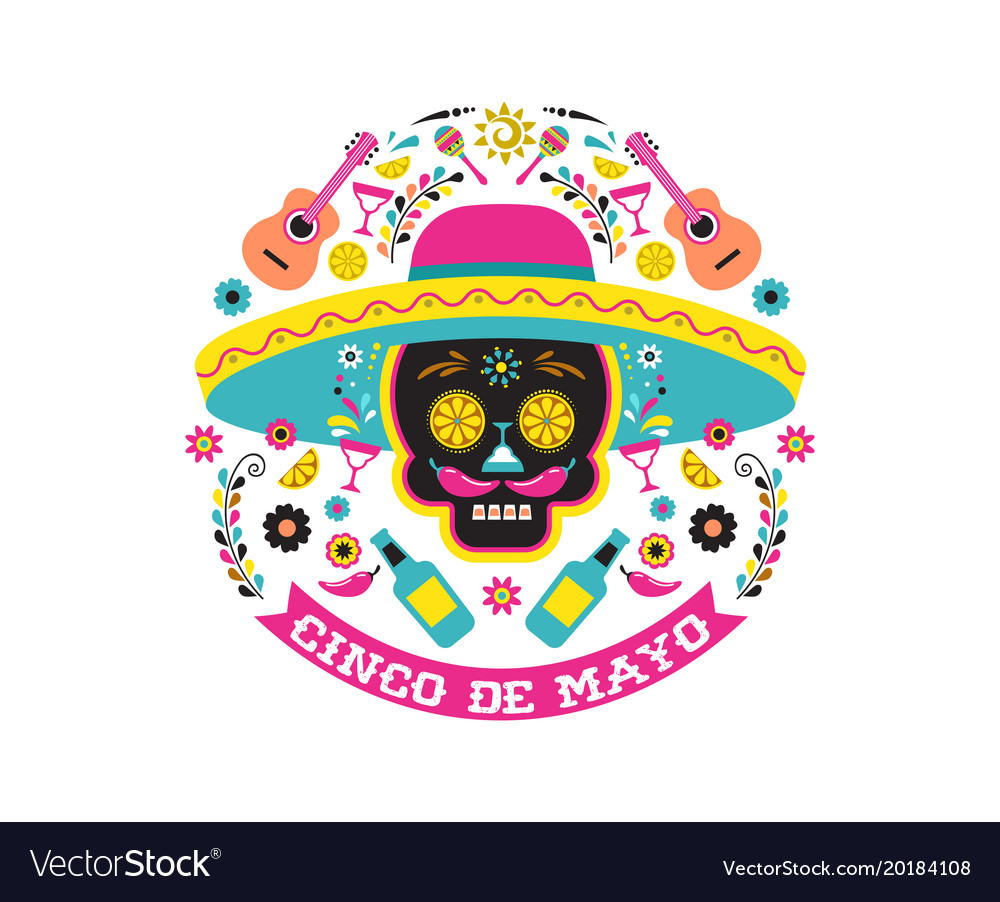 Cinco de mayo greeting card Royalty Free Vector Image