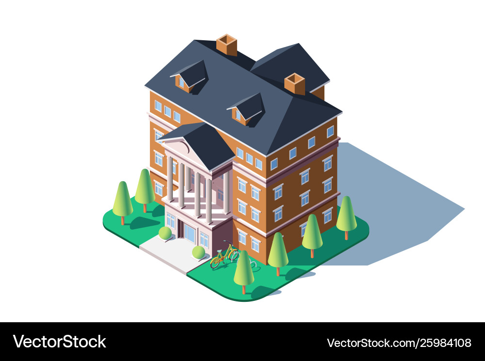 City residential building Royalty Free Vector Image