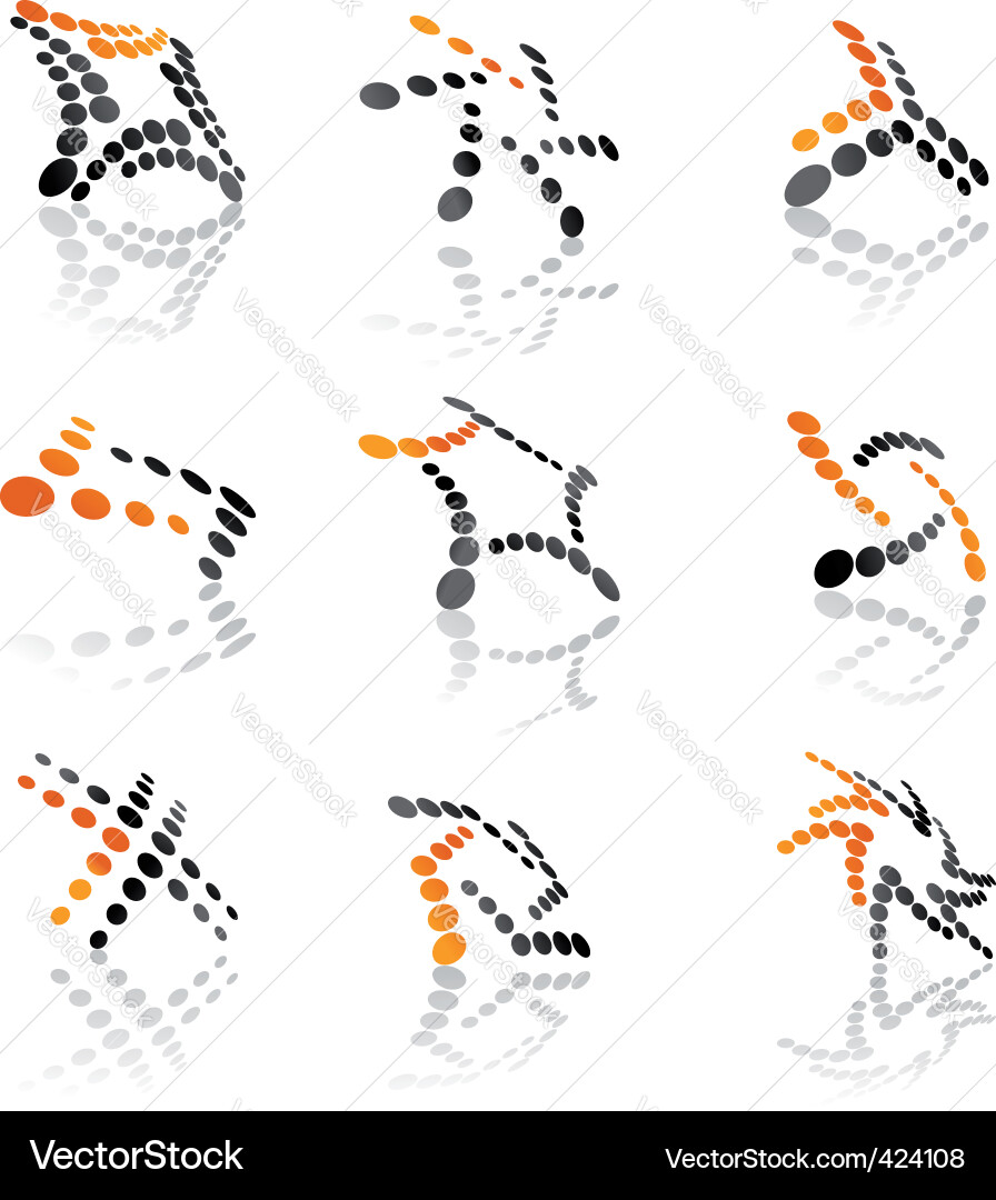 Designer icons and symbols Royalty Free Vector Image