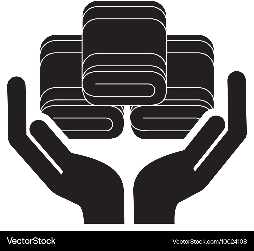 Hand human with spa icon Royalty Free Vector Image