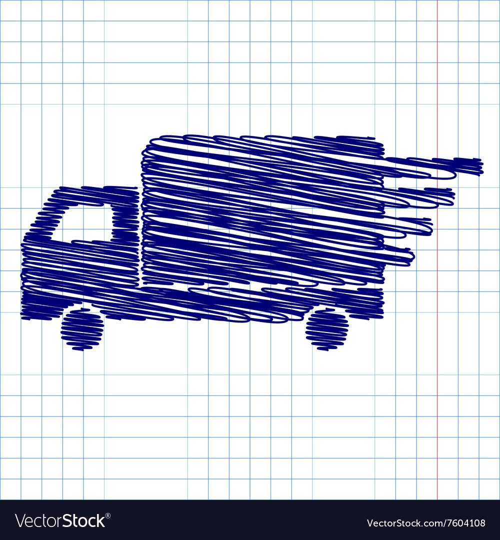 Scribble icon with pen effect Royalty Free Vector Image