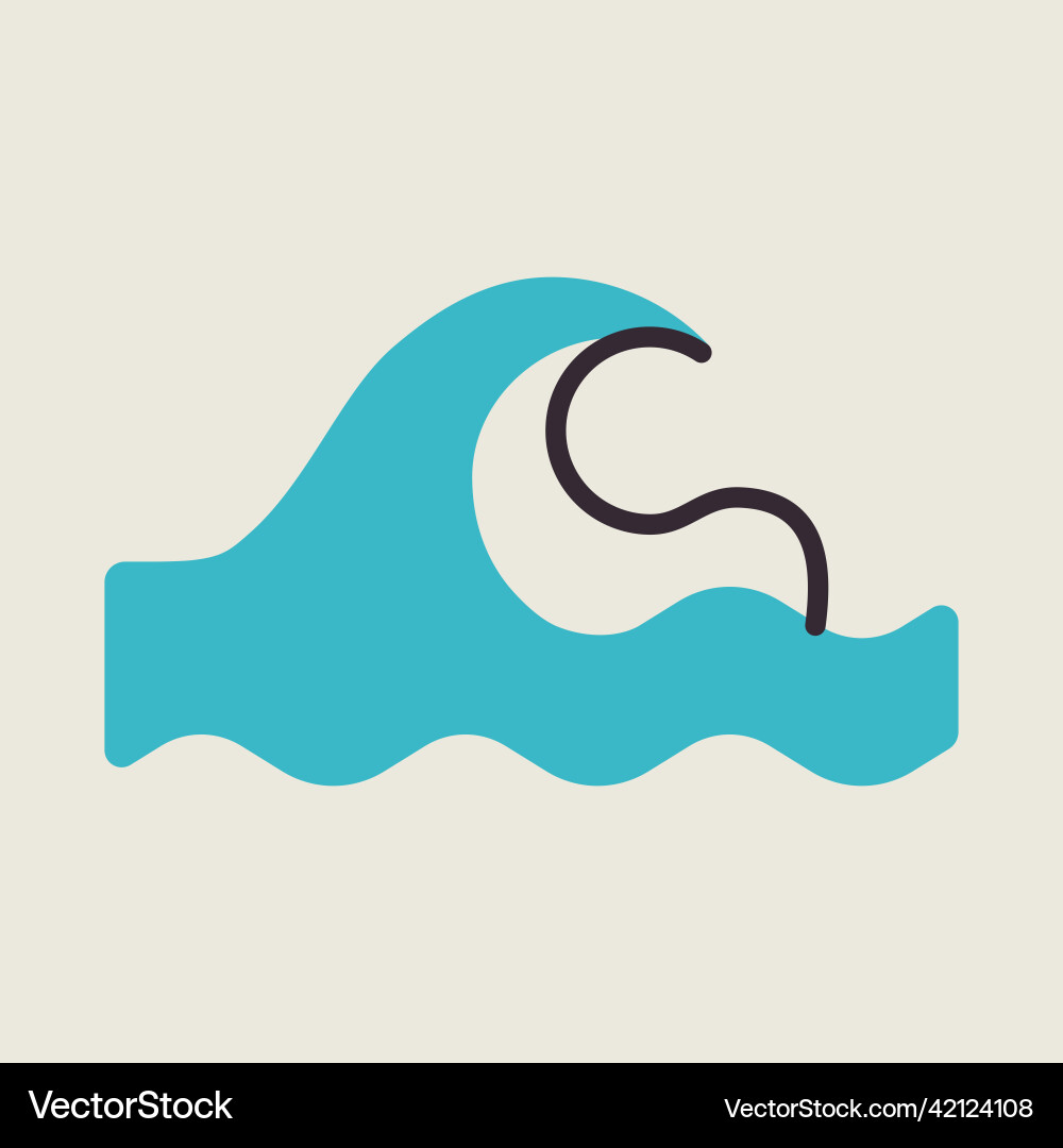 Sea waves icon nature sign Royalty Free Vector Image