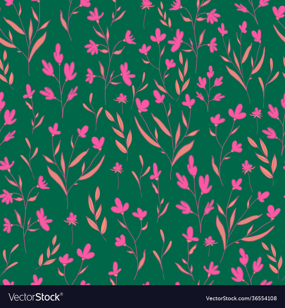 Seamless pattern small flowers Royalty Free Vector Image