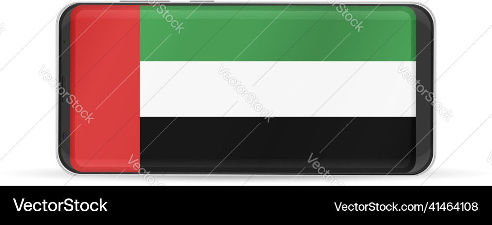 Smart phone uae flag Royalty Free Vector Image