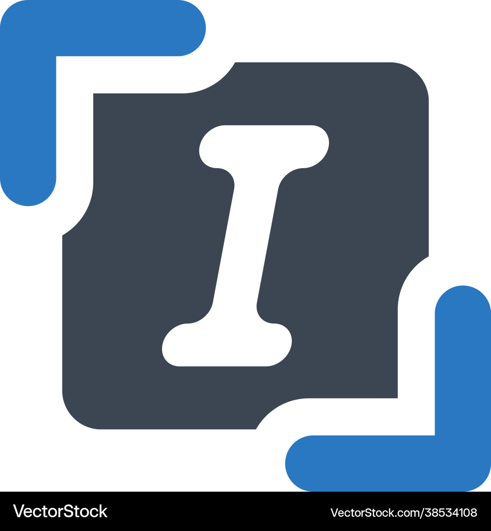 Text italic format icon Royalty Free Vector Image