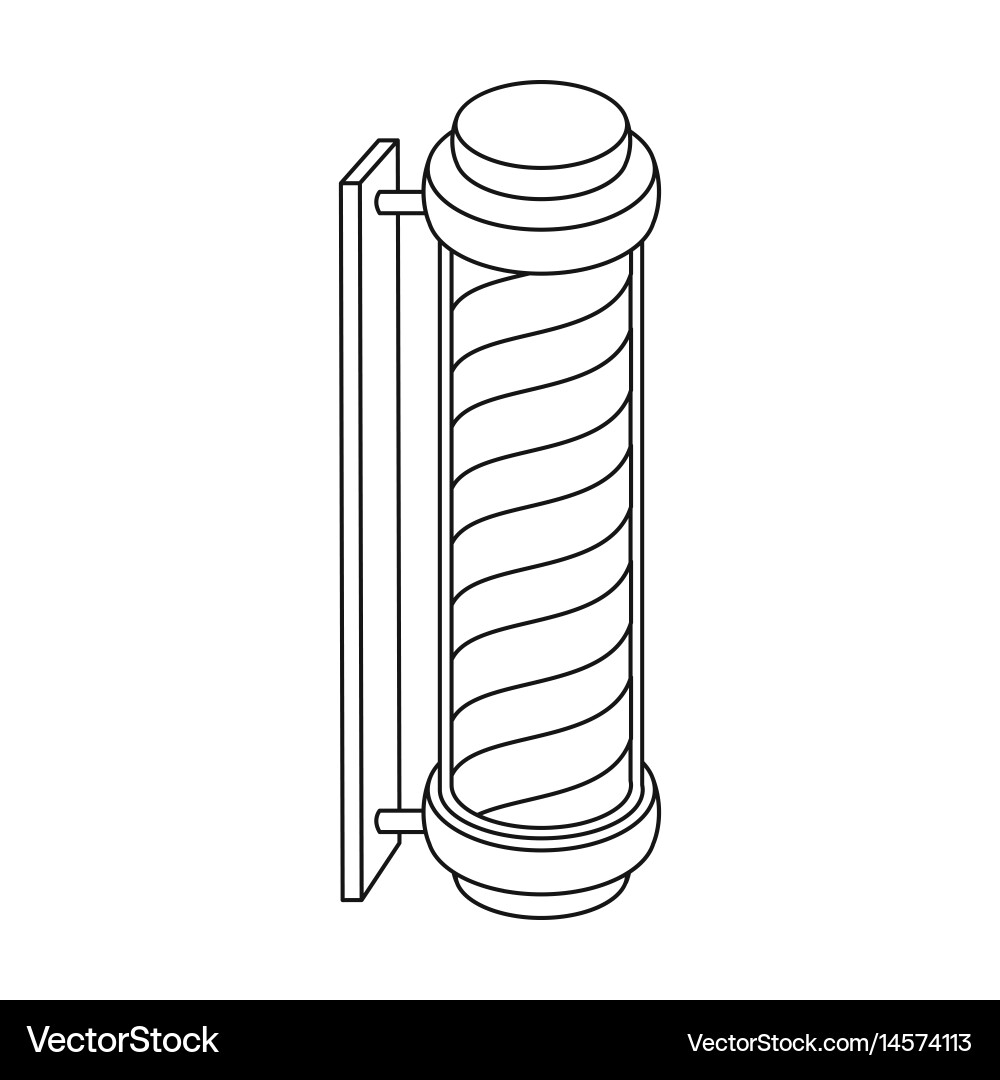 Barber logobarbershop single icon in outline Vector Image