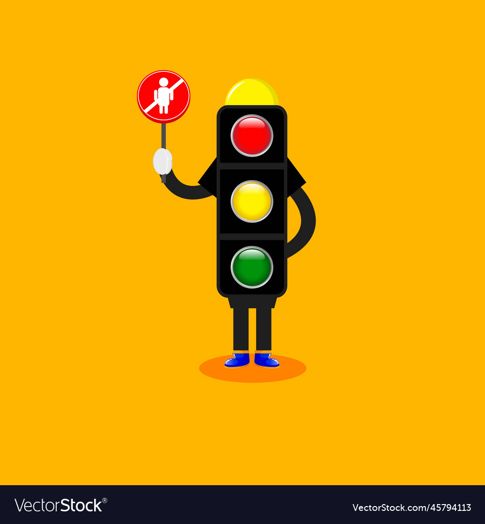 Cartoon traffic light character design Royalty Free Vector Cartoon traffic light character design Royalty Free Vector