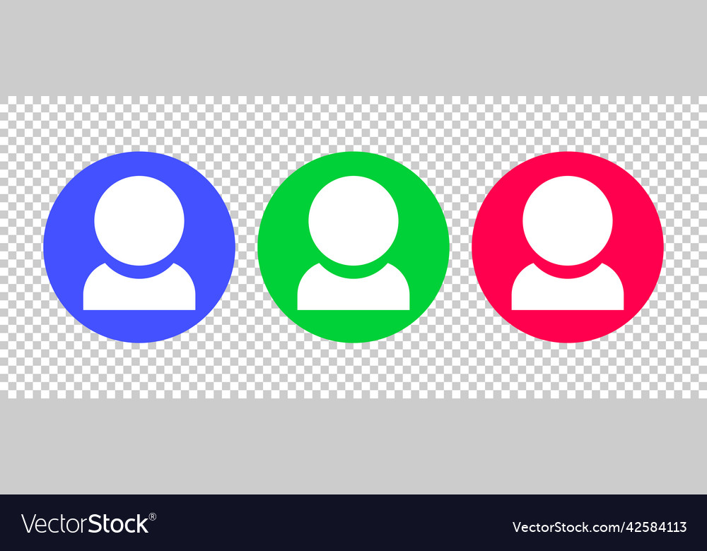 Colorful user icon set flat design simple Vector Image Colorful user icon set flat design simple Vector Image