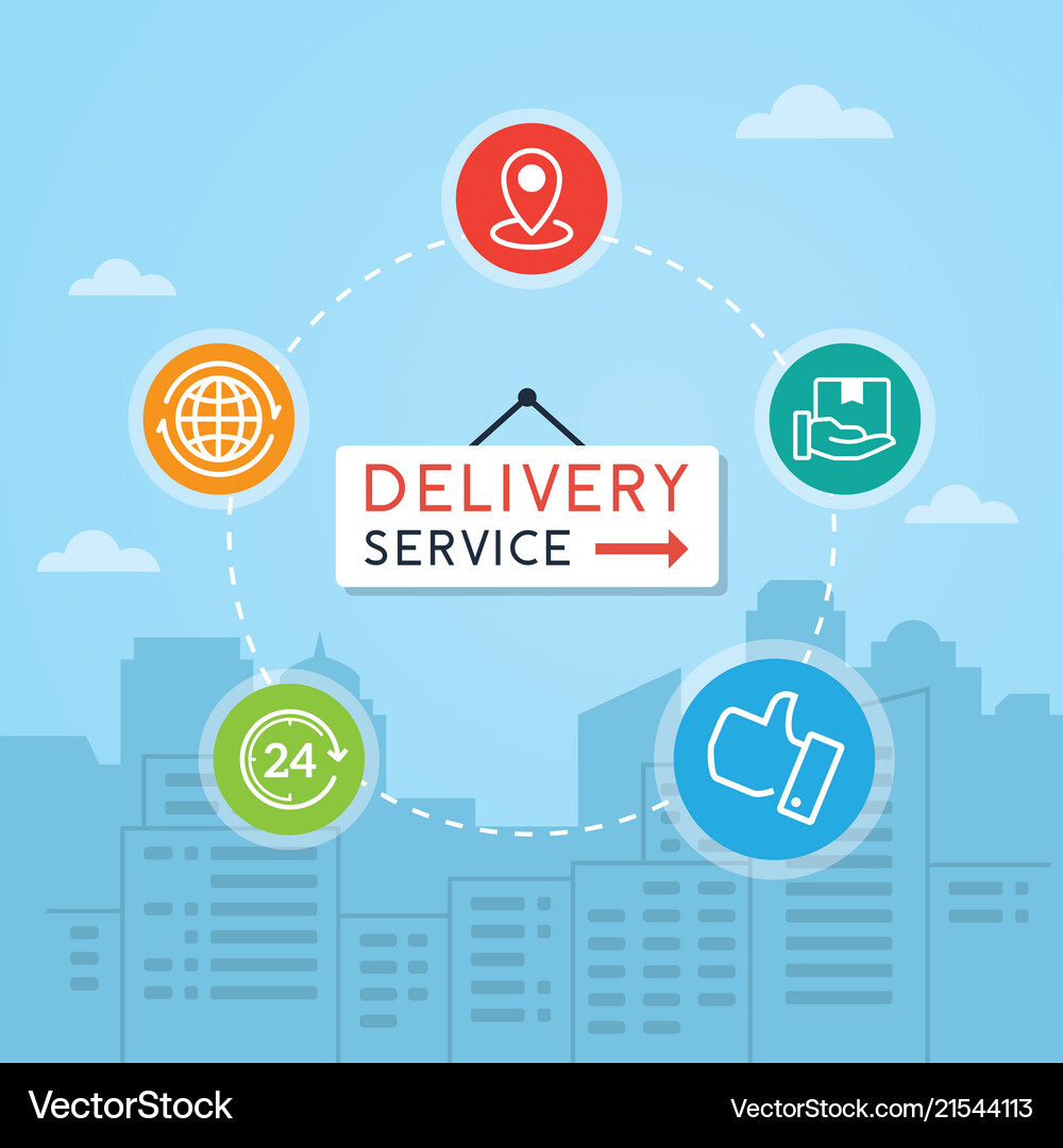 Concept of delivery service Royalty Free Vector Image