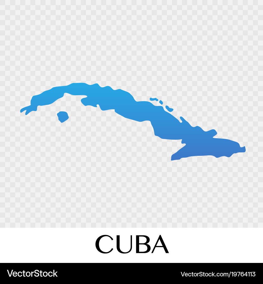 Cuba map in north america continent design Vector Image