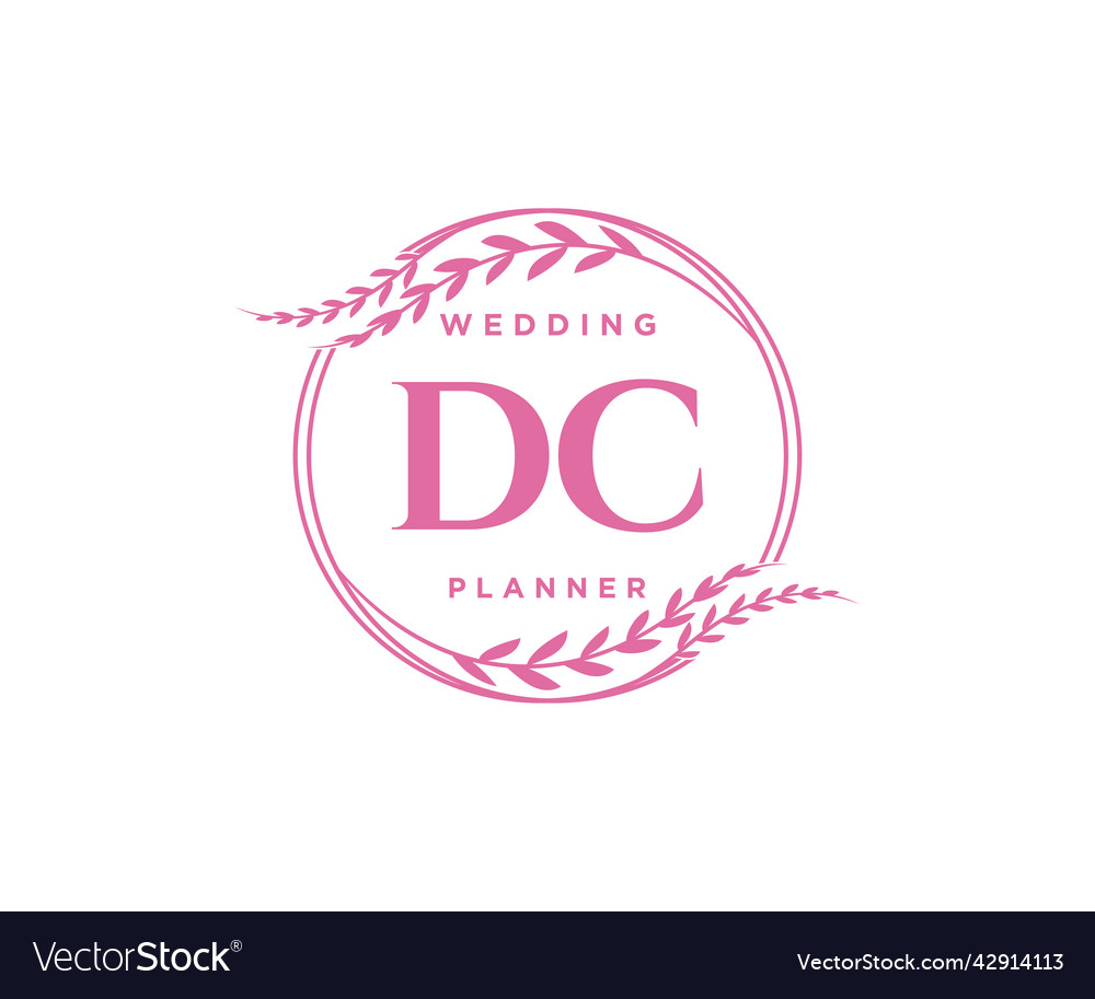 Dc initials letter wedding monogram logos Vector Image